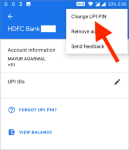 How to Change UPI PIN in Google Pay