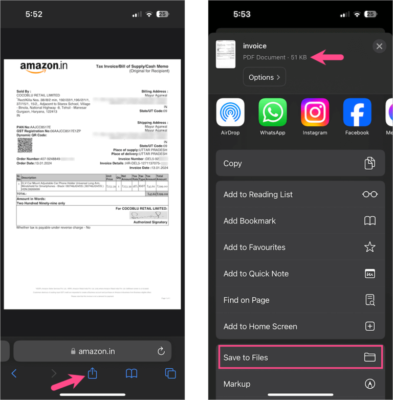 How to Download Amazon Invoice as PDF on iPhone and Android