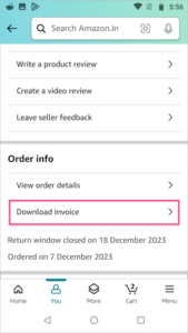 How to Download Amazon Invoice as PDF on iPhone and Android