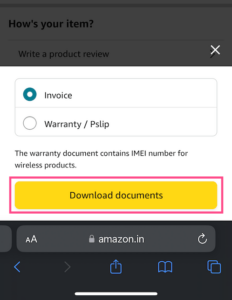 How to Download Amazon Invoice as PDF on iPhone and Android