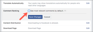 How to Turn Off Most Relevant Comments on Facebook