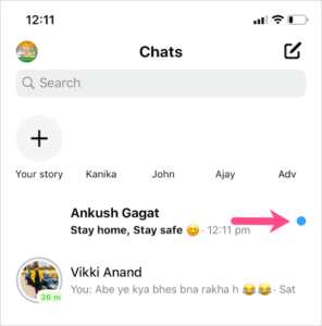 What does a Blue Dot mean on Facebook Stories and Messenger?