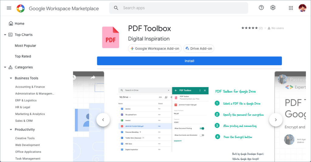 How to Password Protect a PDF file in Google Drive