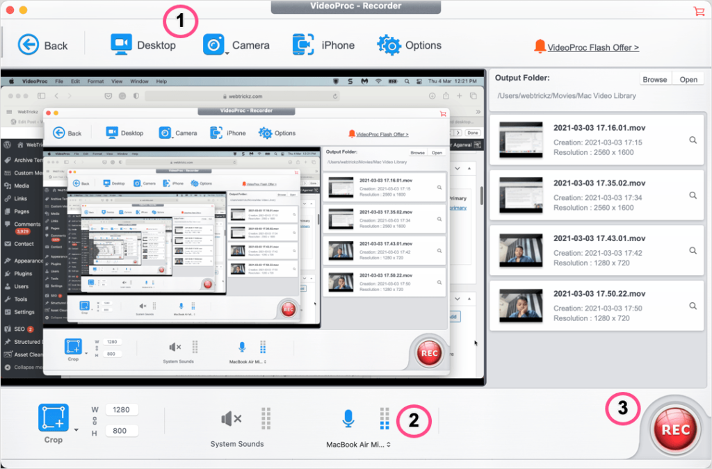 Record your Screen on Mac with VideoProc | 3 Flexible Modes