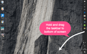 How to Move the Taskbar from Side to Bottom in Windows 10