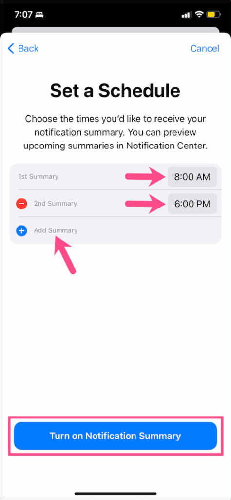 How to Turn On/Off Notification Summary in iOS 15 on iPhone