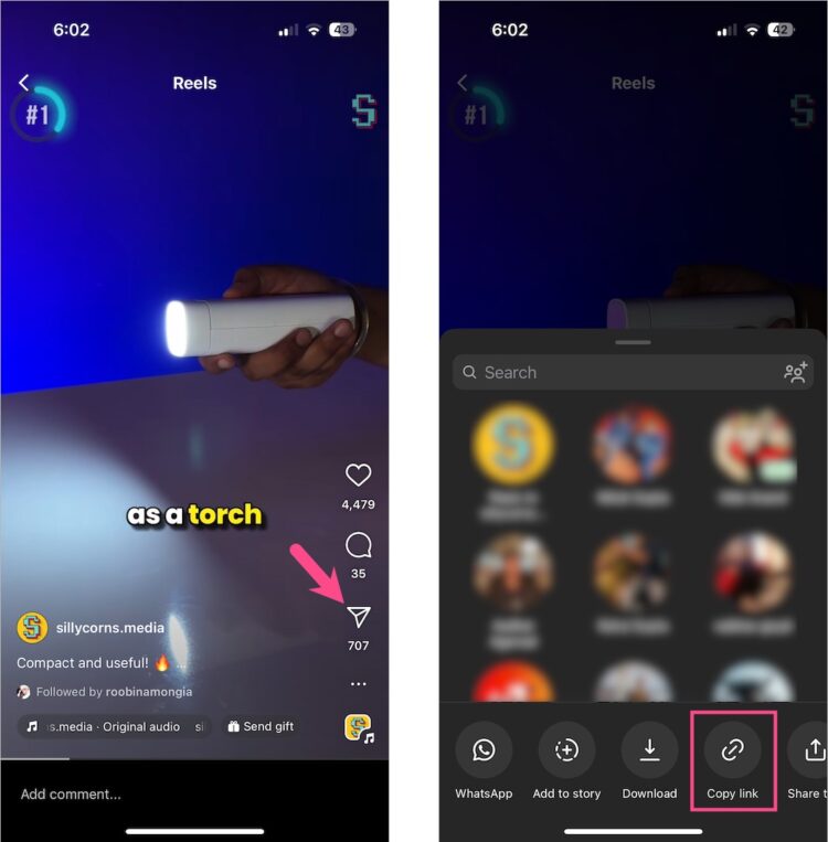 How to Share Full 60/30-second Reels on Instagram Story