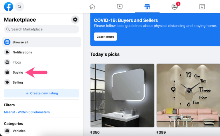 How to See Saved Items on Facebook Marketplace