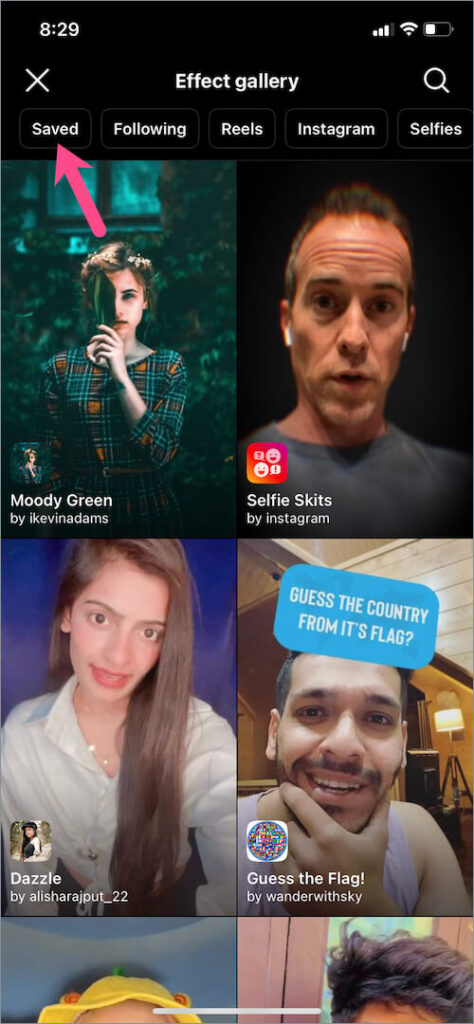 How to Find Saved Effects on Instagram Story and Reels
