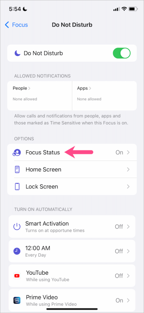 What is Focus Status in iOS 15 and How to Turn It Off