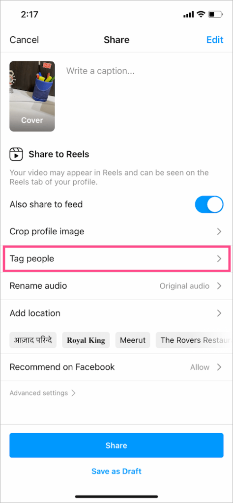 Here's how to Tag Someone on Instagram Reels