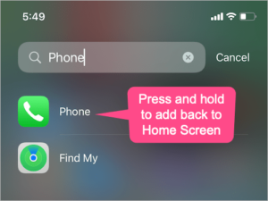 How to Add the Phone App Back to Home Screen on iPhone