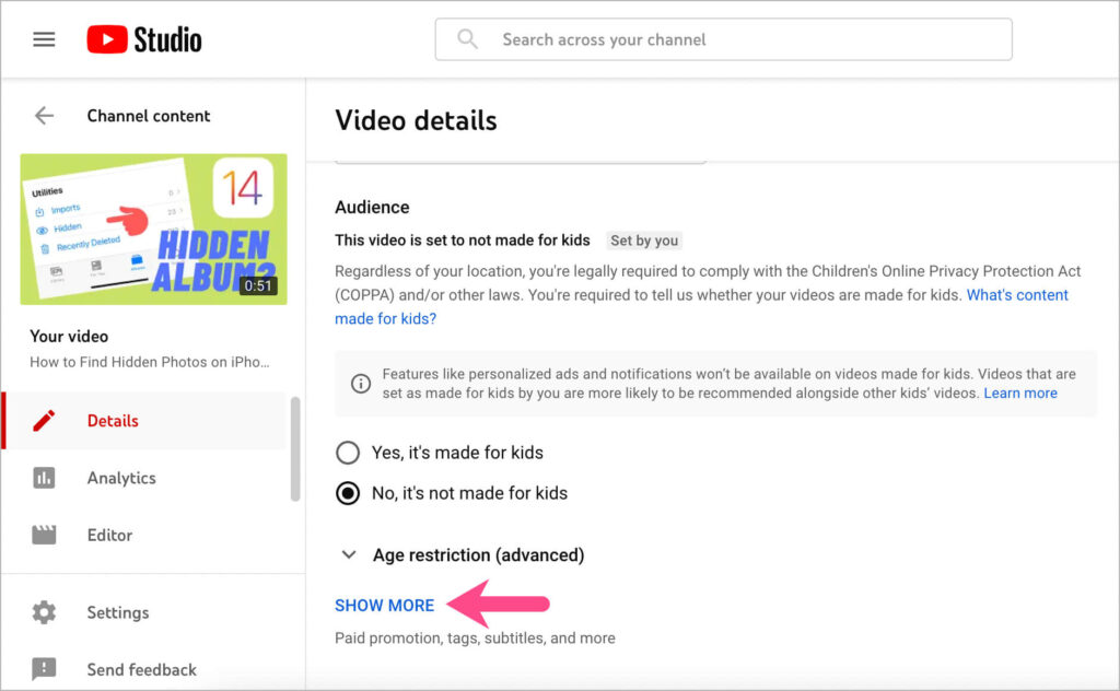 How to Turn On or Off Comments on YouTube Shorts