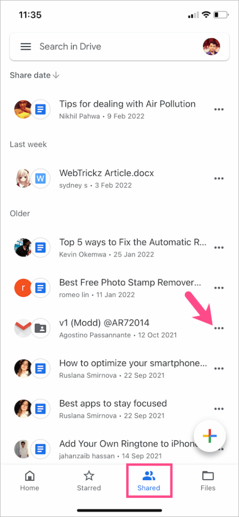Fix: No Remove or Delete option in the Google Drive App