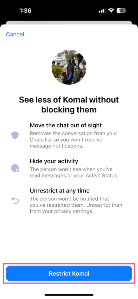 How to Restrict or Unrestrict Someone on Messenger [2024]
