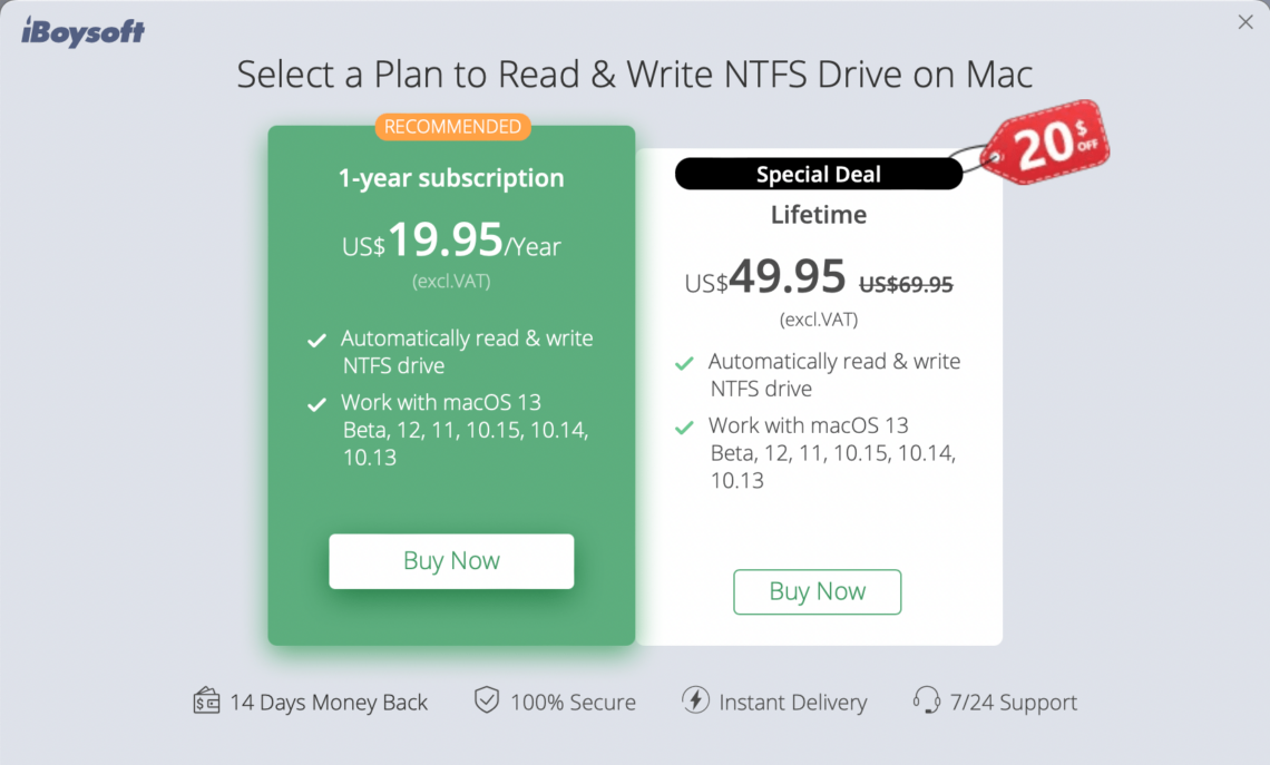 iBoysoft NTFS for Mac: Enable Write Access to NTFS Drives on Mac