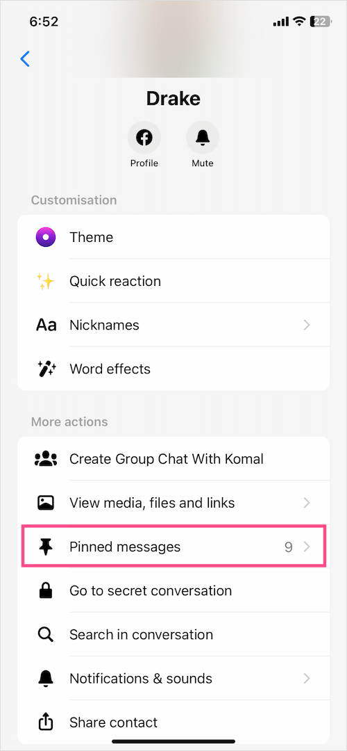 How To Pin A Message In Messenger On IPhone Android