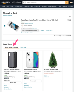 How to Find Saved for Later Items on Amazon