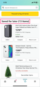 How to Find Saved for Later Items on Amazon