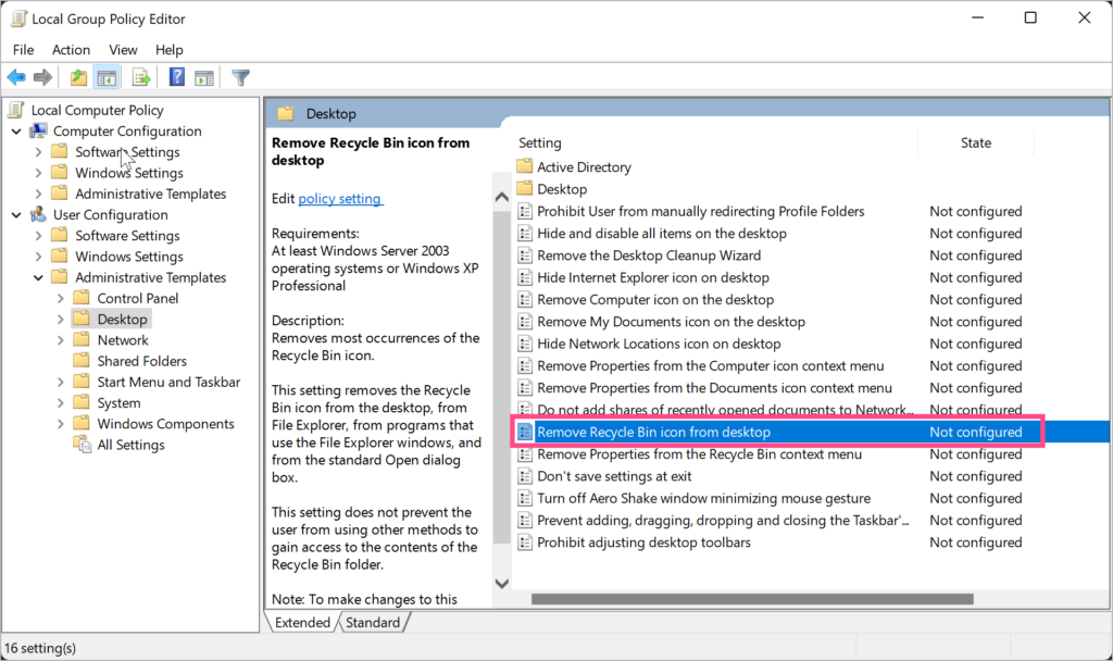 How To Remove Recycle Bin From Desktop Without Activating Windows 