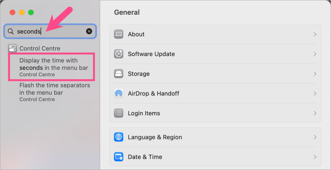 How to Show Seconds in Menu Bar Clock on macOS Ventura