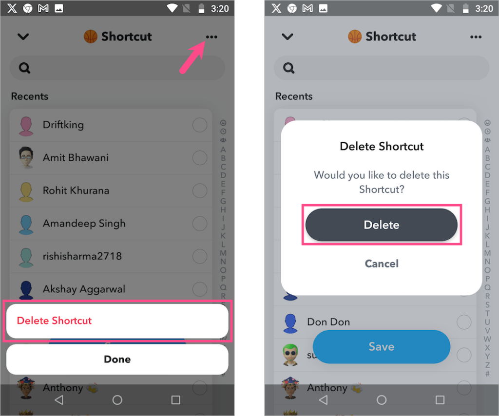 How to Edit and Delete a Shortcut on Snapchat