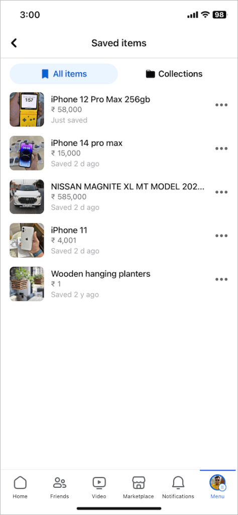 How to See Saved Items on Facebook Marketplace