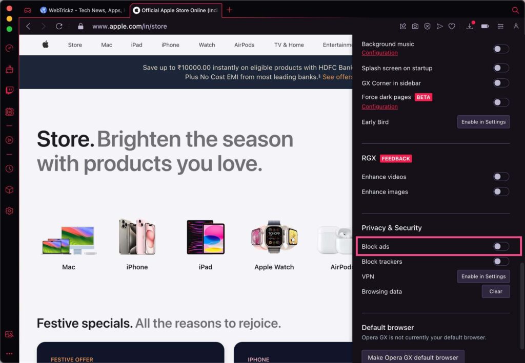 How to Turn Off the Ad Blocker on Opera GX