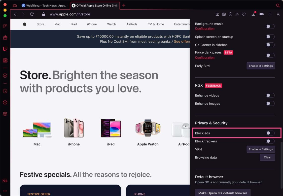 How to Turn Off the Ad Blocker on Opera GX