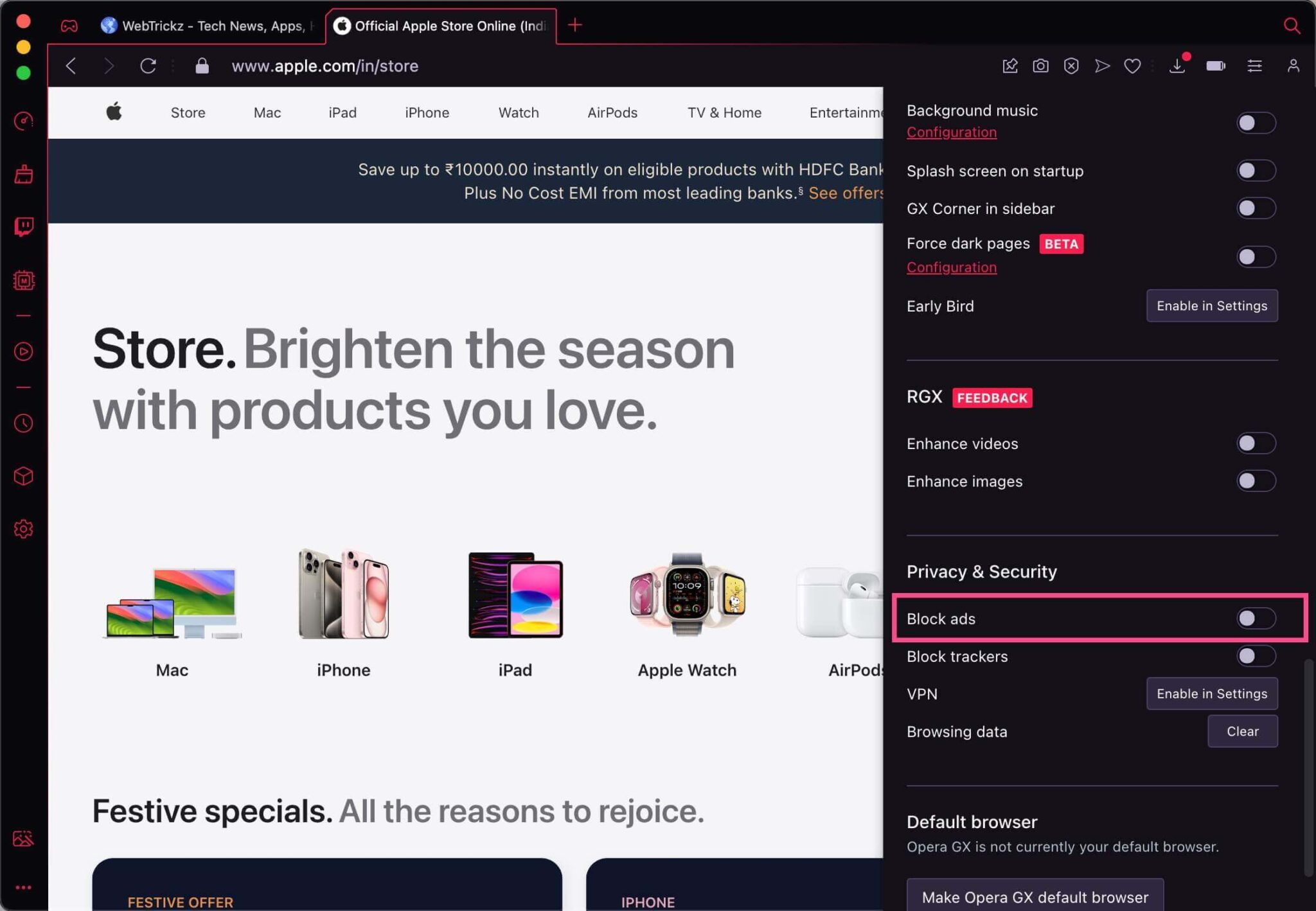 How to Turn Off the Ad Blocker on Opera GX