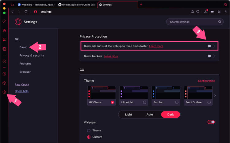 How to Turn Off the Ad Blocker on Opera GX