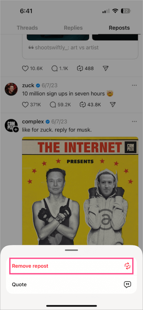 How to Remove or Delete a Repost on Threads