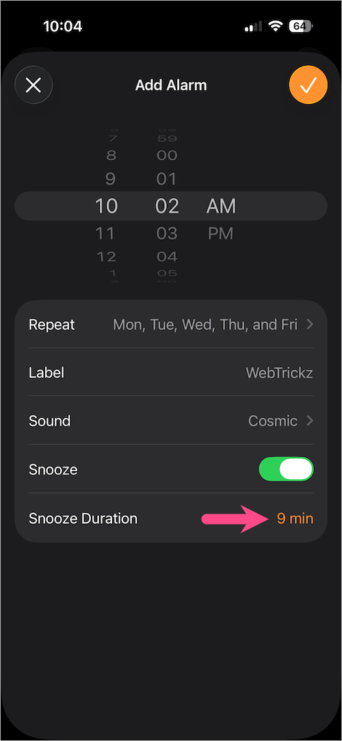 How to Change or Set Snooze Time on iPhone Alarm in iOS 26