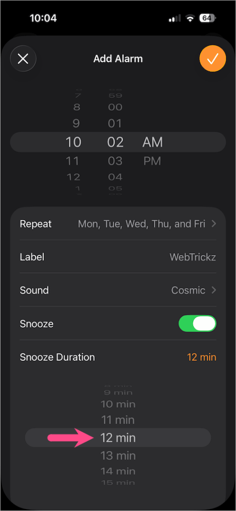 How to Change or Set Snooze Time on iPhone Alarm in iOS 26