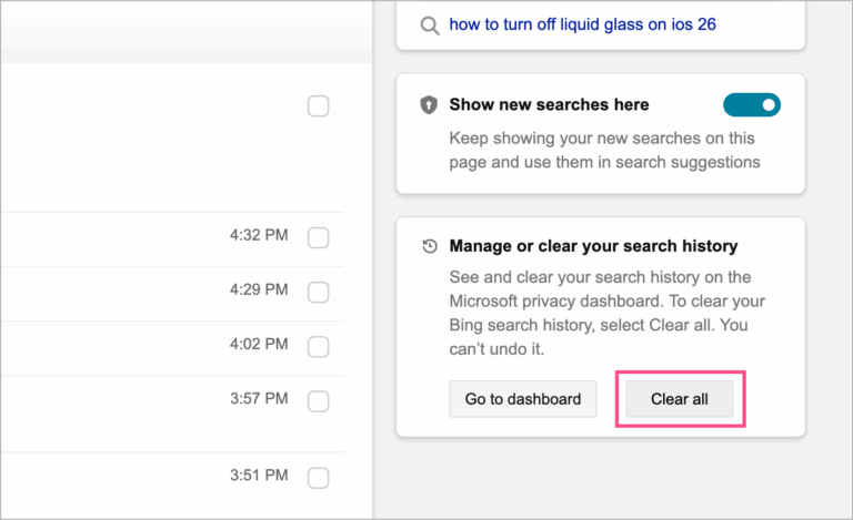 How to Clear or Delete Your Search History in Microsoft Edge