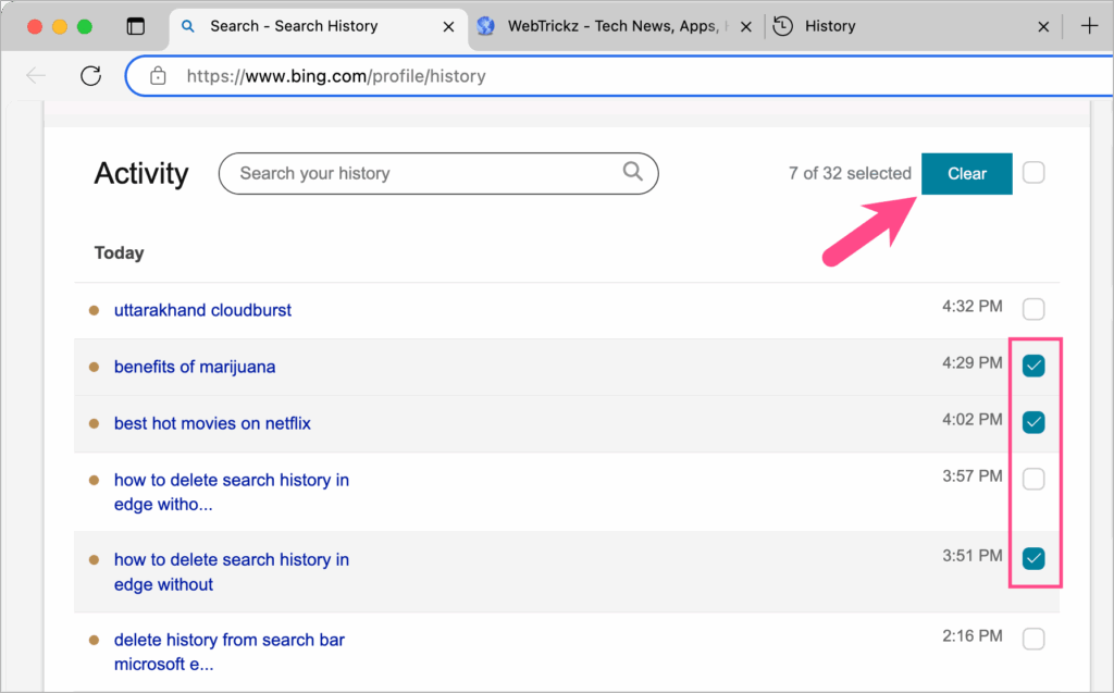How to Clear or Delete Your Search History in Microsoft Edge