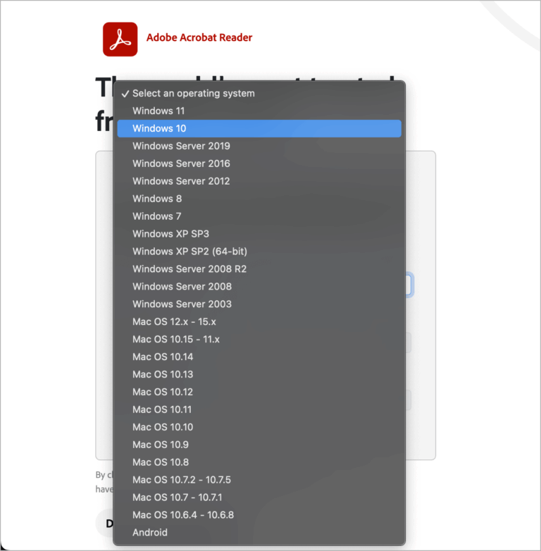 Get Adobe Acrobat Reader Offline Installer (Direct Download Links)