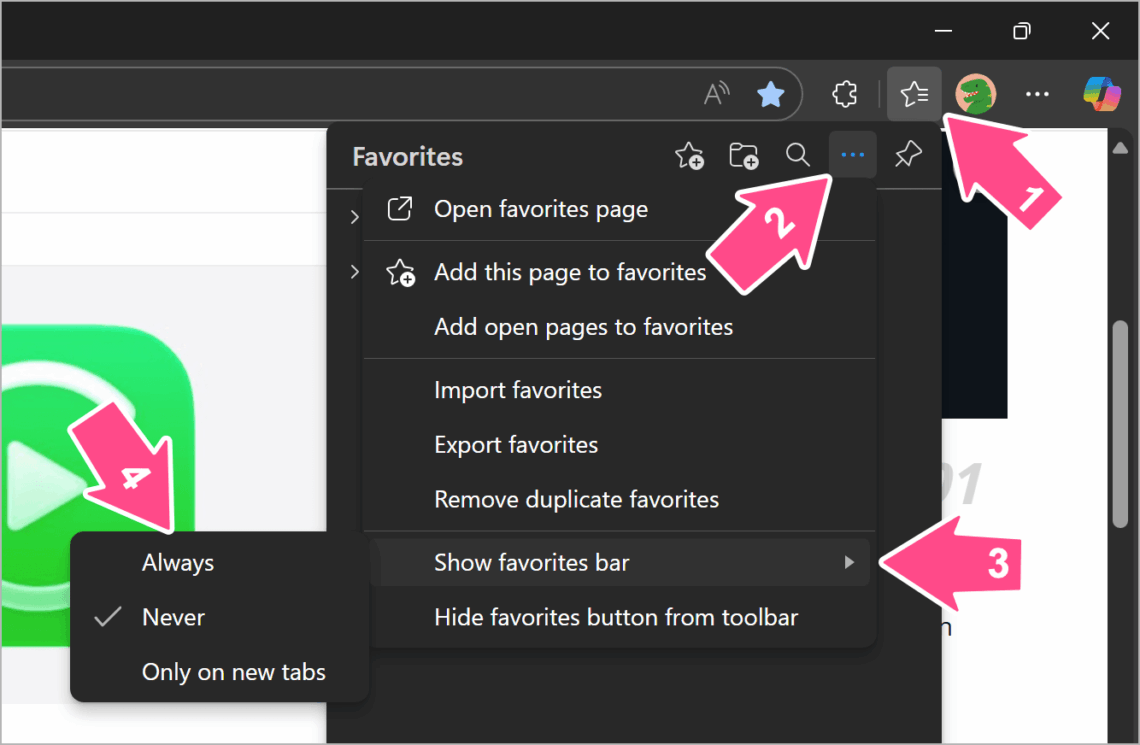 How to Show Favorites Bar in Edge on Windows & Mac (2026)