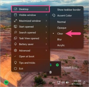 How to Make Windows 11 Taskbar Transparent