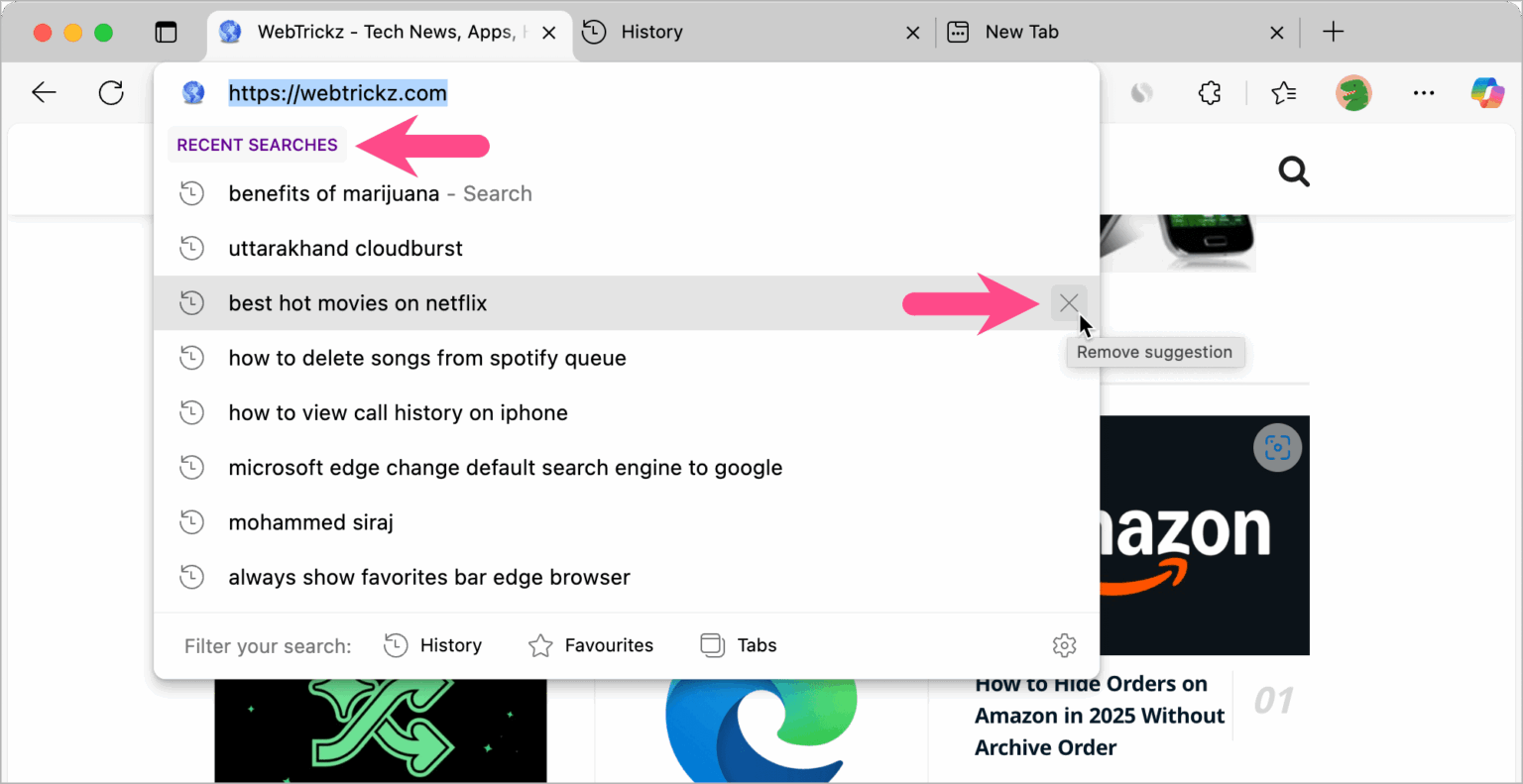 How to Clear or Delete Your Search History in Microsoft Edge