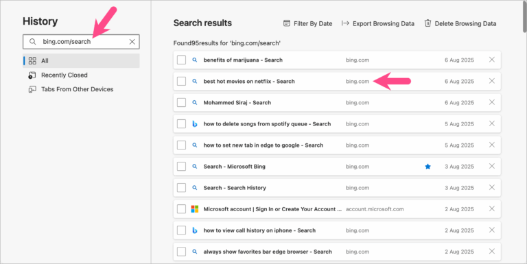 How to Clear or Delete Your Search History in Microsoft Edge
