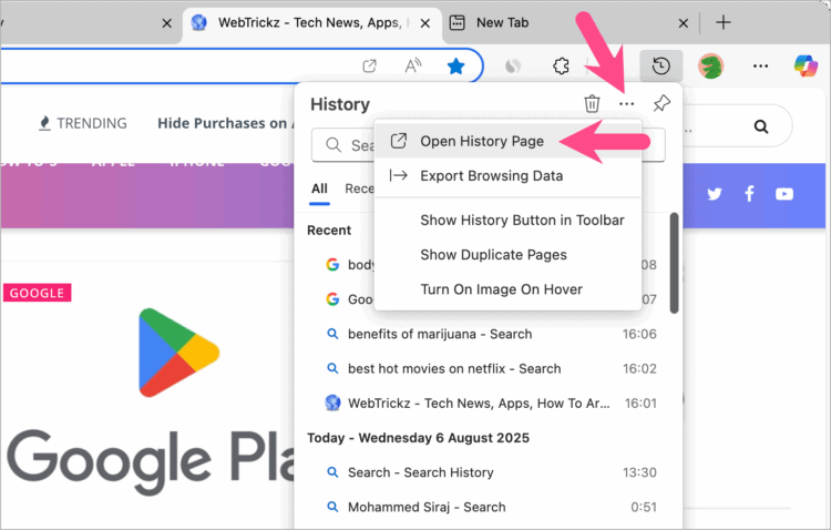 How to Clear or Delete Your Search History in Microsoft Edge