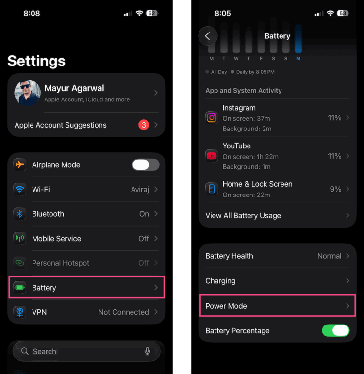iOS 26: How to Turn On or Off Adaptive Power Mode on iPhone