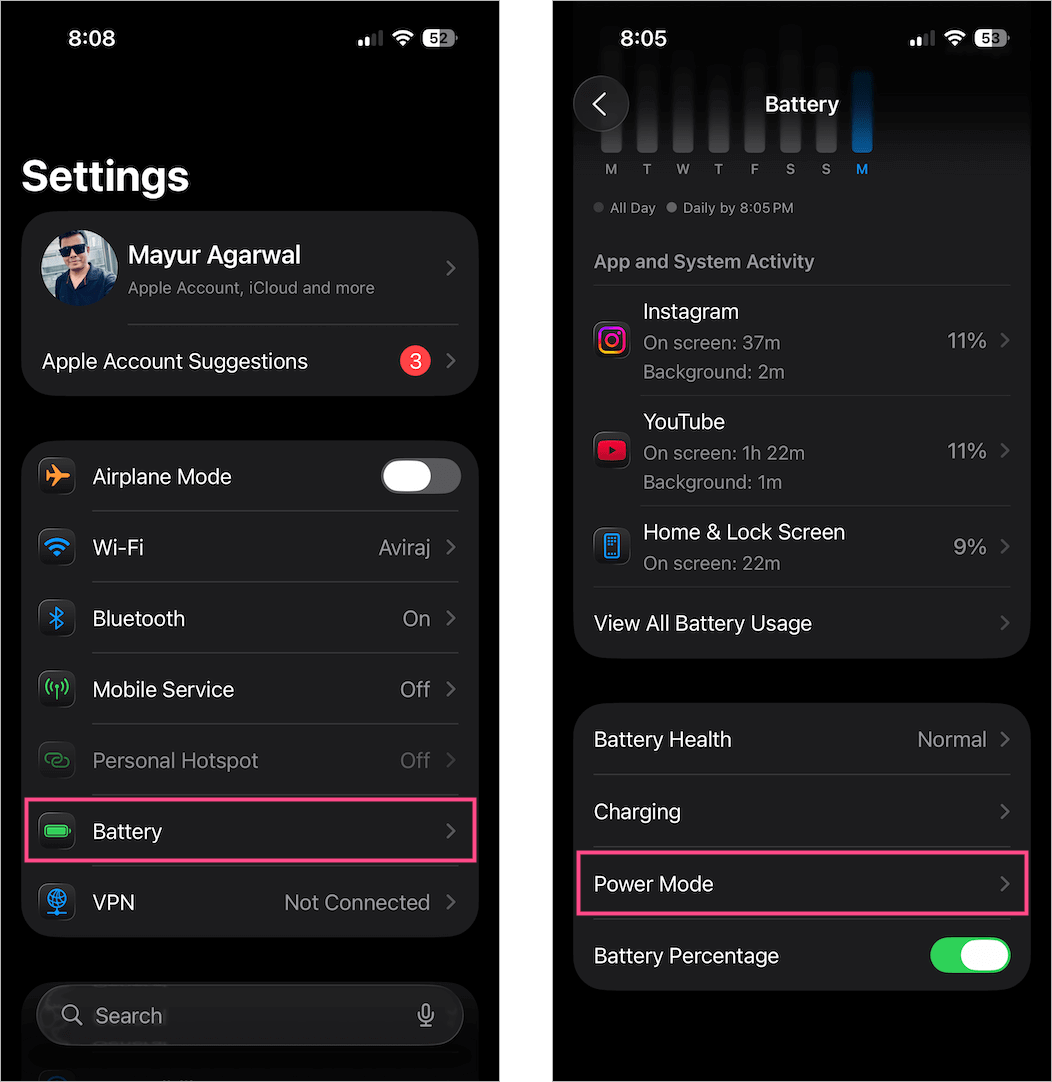 iOS 26: How to Turn On or Off Adaptive Power Mode on iPhone