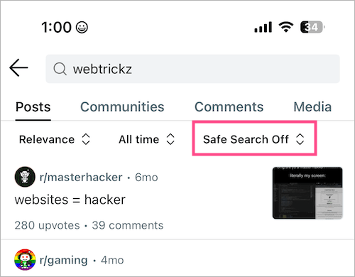 How to Turn Off Safe Search on Reddit App & Desktop (2025)