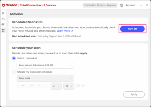 How to Turn Off McAfee Antivirus 2025 in Windows 11 or 10