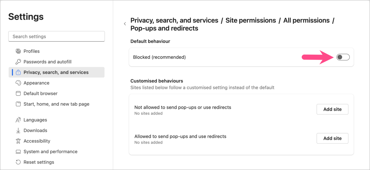 How to Disable Pop-Up Blocker in Microsoft Edge (2025)