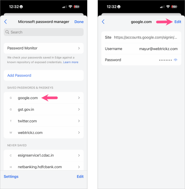 How to Find, Change, or Remove Saved Passwords in Edge