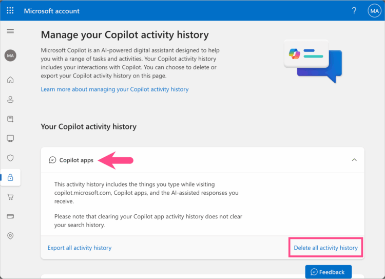 How to Clear or Delete Copilot History in Edge on Windows 11/10