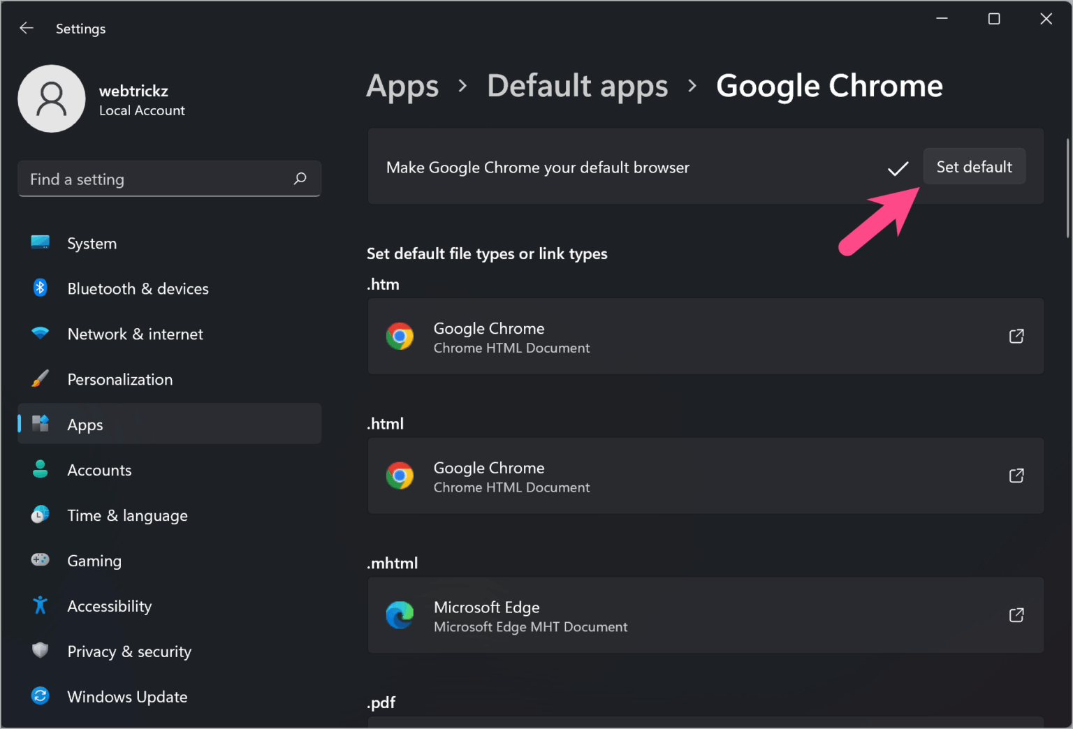 How to Make Chrome the Default Browser on Windows 11 and 10